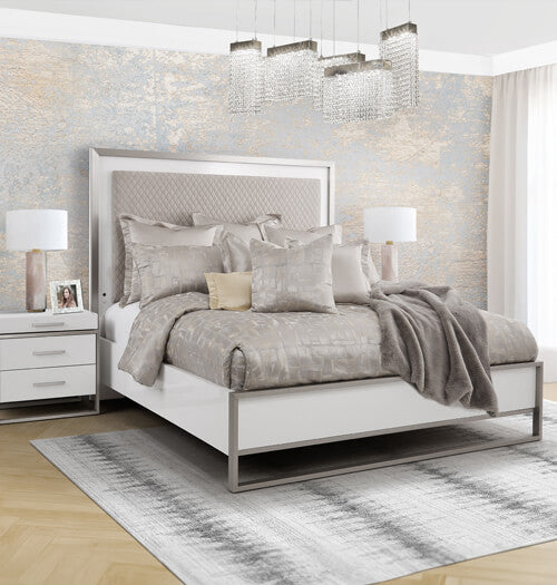 Michael Amini Marquee Collection Modern-Lux in Cloud White - Aico ...