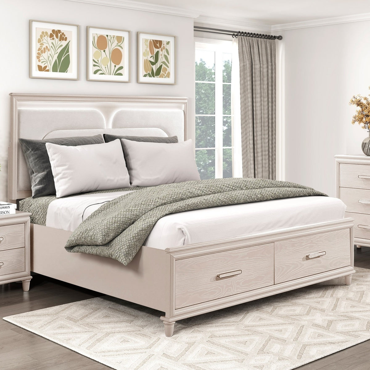 Modern Luxury California King Platform Bed with – Affordable & – Home ...