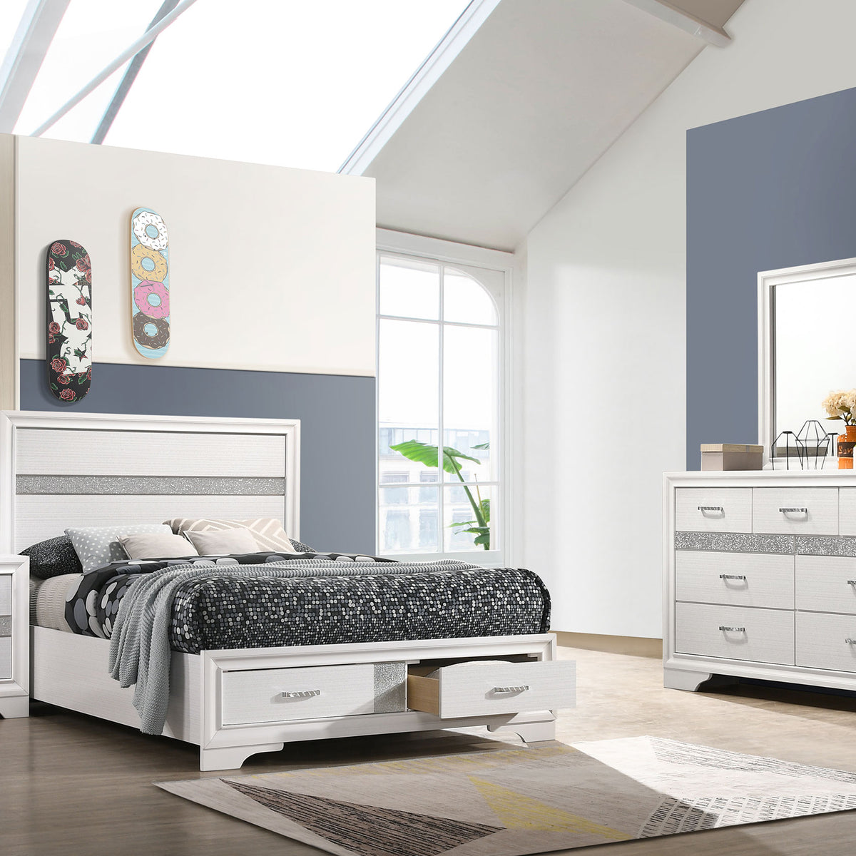 Miranda 4-piece Full Bedroom Set White | Coaster – Home Elegance Furniture