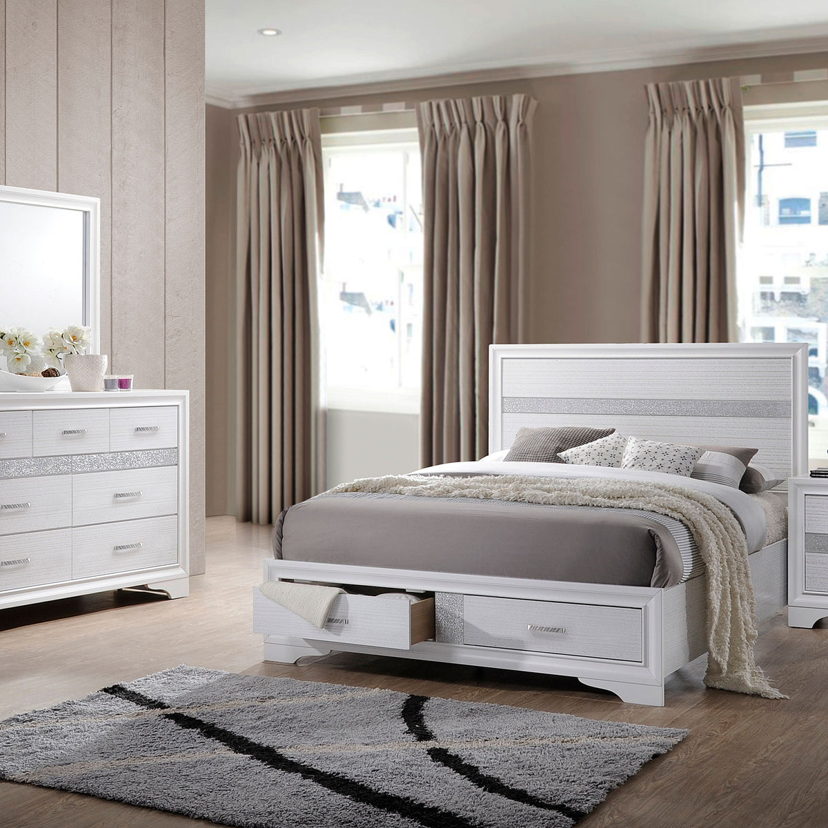 Miranda 4-piece Eastern King Bedroom Set White | Coaster – Home ...