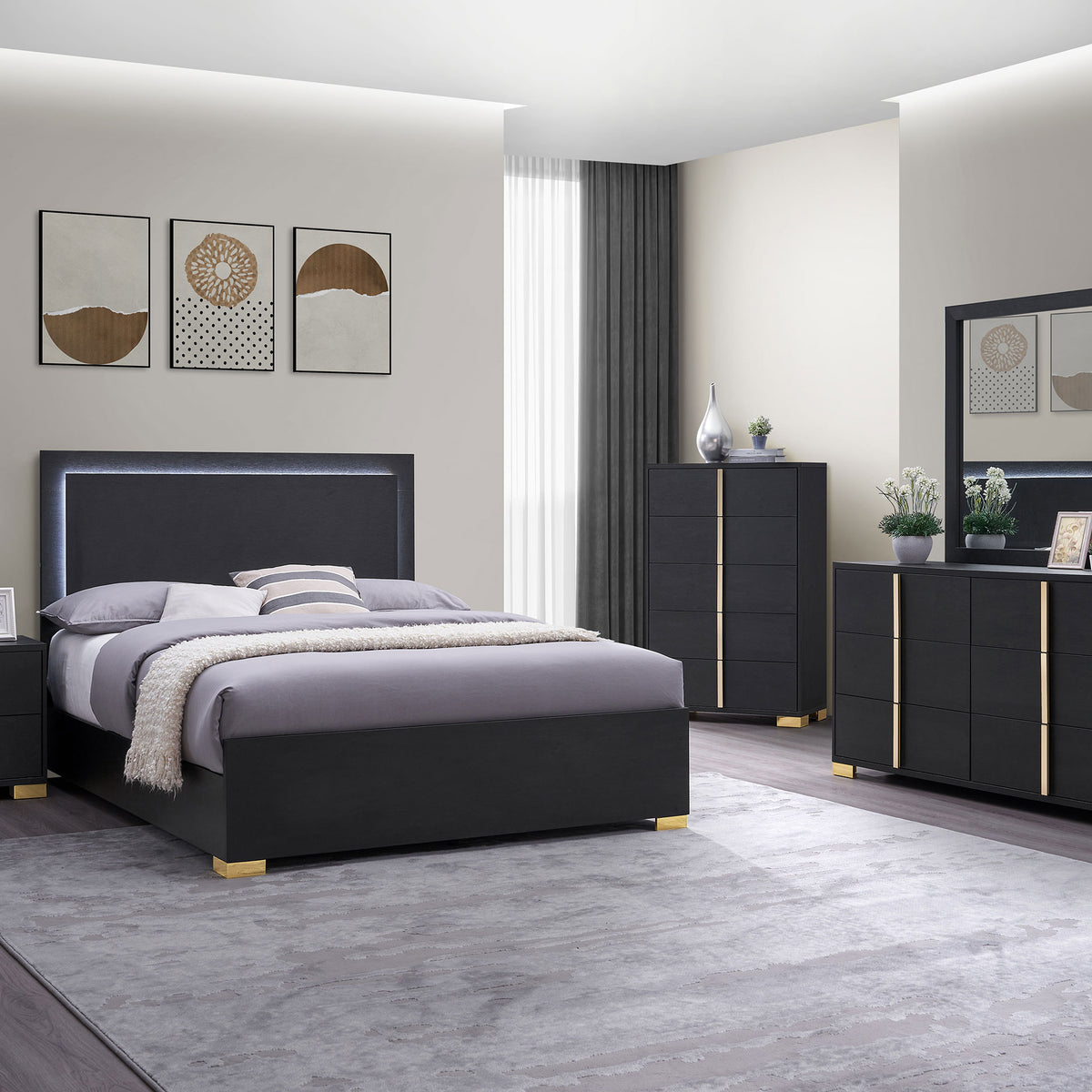 Marceline 5-piece Full Bedroom Set Black | Coaster Furniture – Home ...