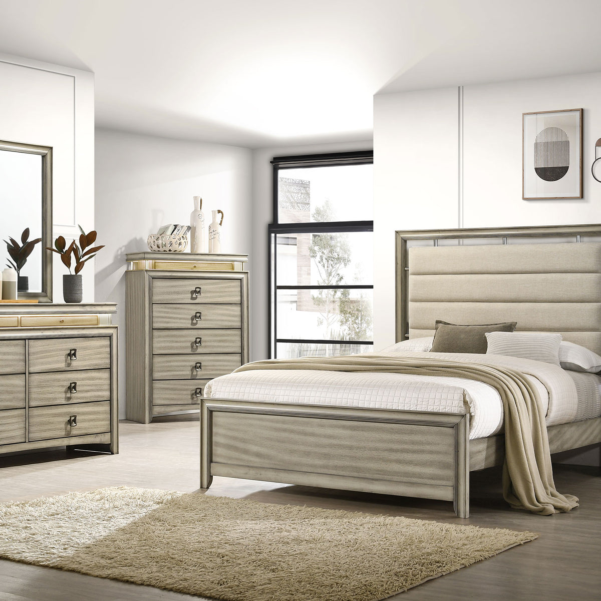 Giselle 5-piece California King Bedroom Set Rustic Beige | Coaster ...