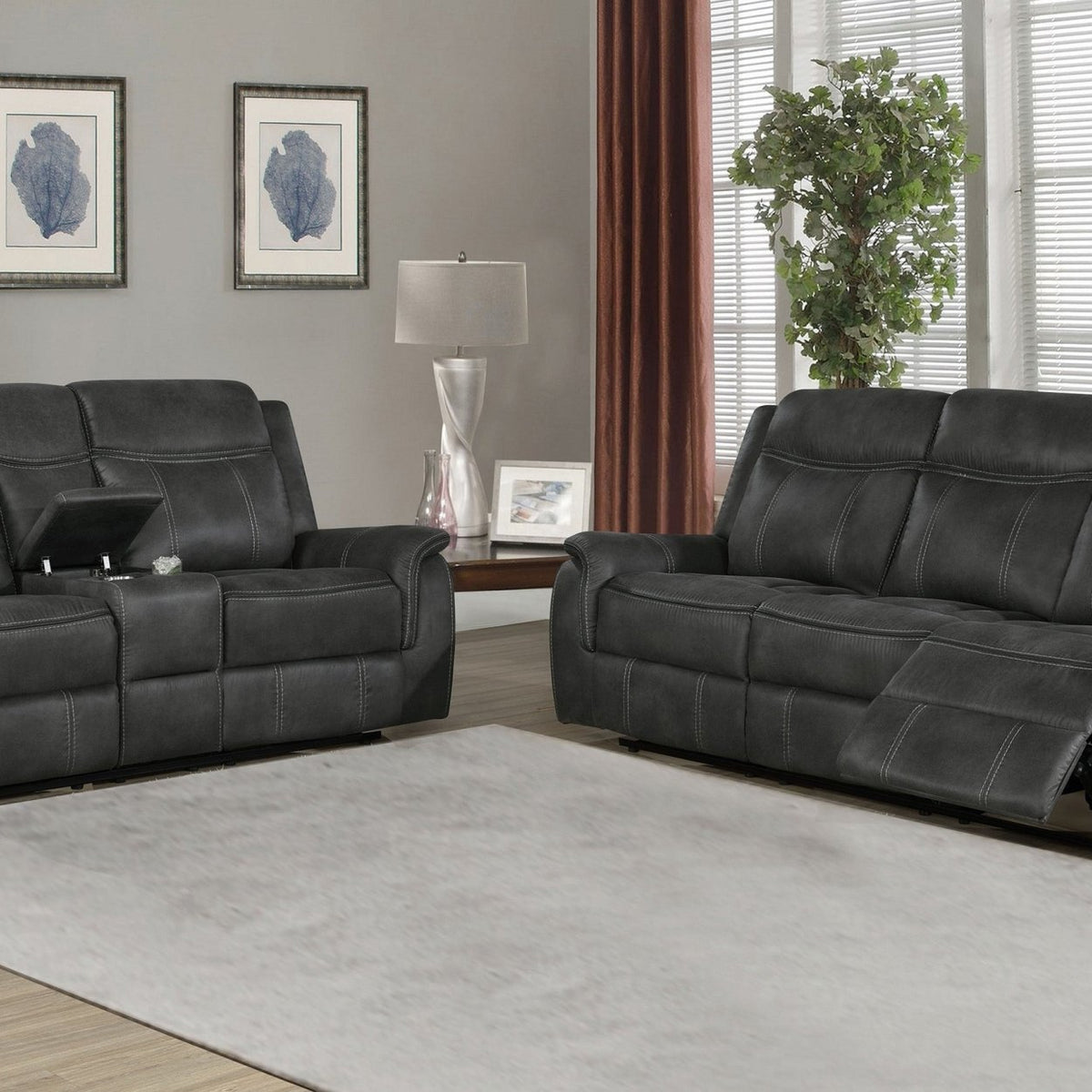 Lawrence Upholstered Tufted Living Room Set | Coaster – Home Elegance USA