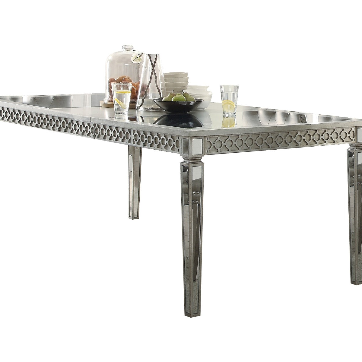 Kacela Dining Table 72155 Mirrored & Champagne Finish | Acme – Home ...