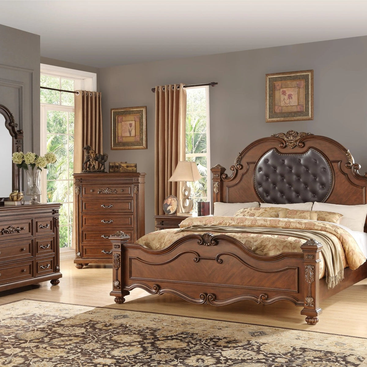 Destiny Traditional Style Chest In Cherry Finish Wood | Cosmos – Home ...