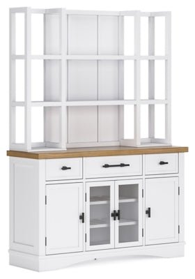 Ashley White/Natural Ashbryn D844D3 Dining Server and Hutch – Home ...