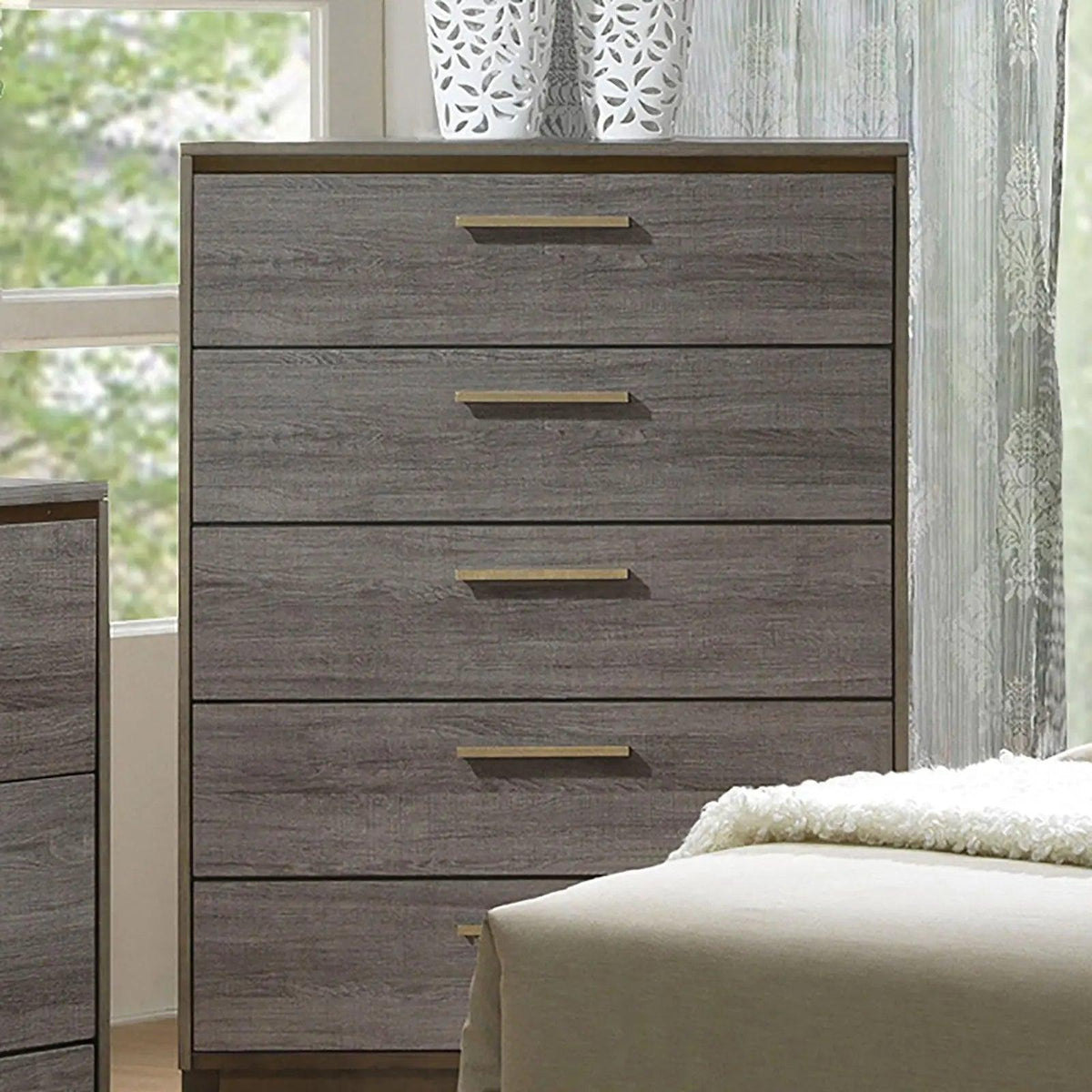 MANVEL Two-Tone Antique Gray Chest Bed | Furniture of America – Home ...