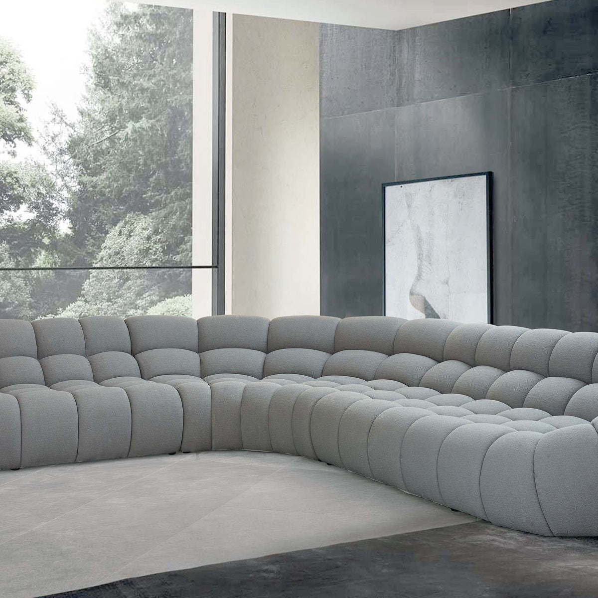 Yolonda - Modern Light Grey Curved Sectional Sofa | VIG Furniture ...