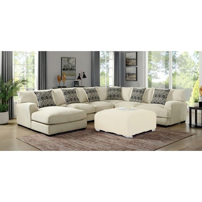 Kaylee - U-Shaped Sectional - Beige – Home Elegance Furniture