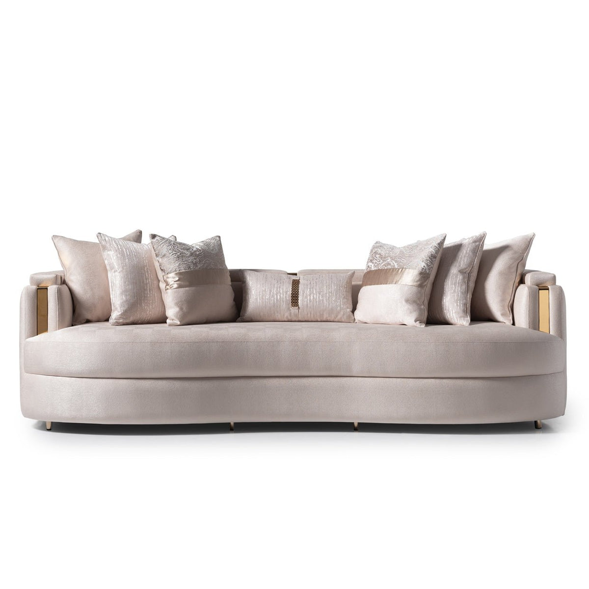 Carmela Mansion Sofa in Gold or Silver – Michael Amini by AICO – Home ...