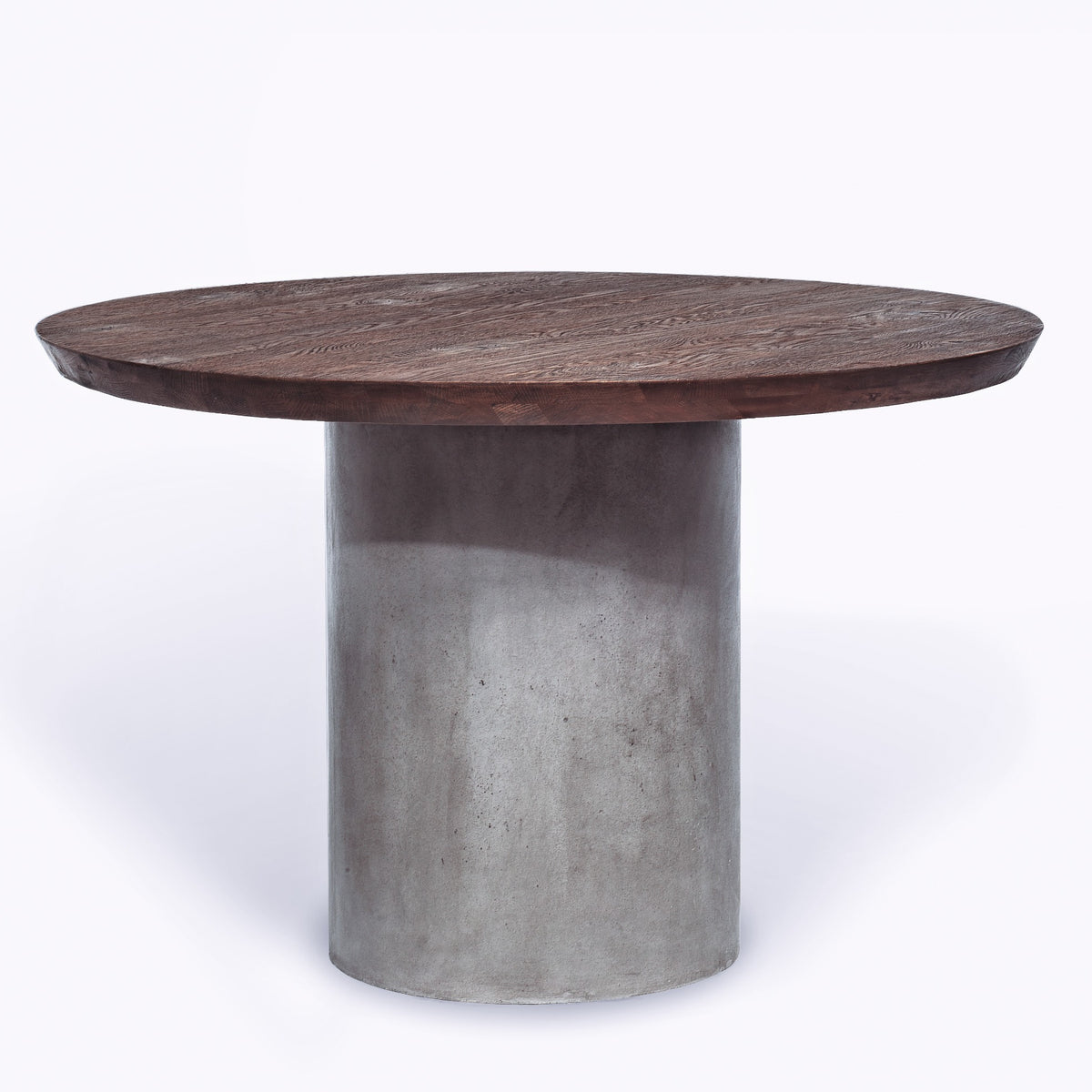 Vig Furniture Modrest Renzo Modern Round Oak & Concrete Dining Table ...