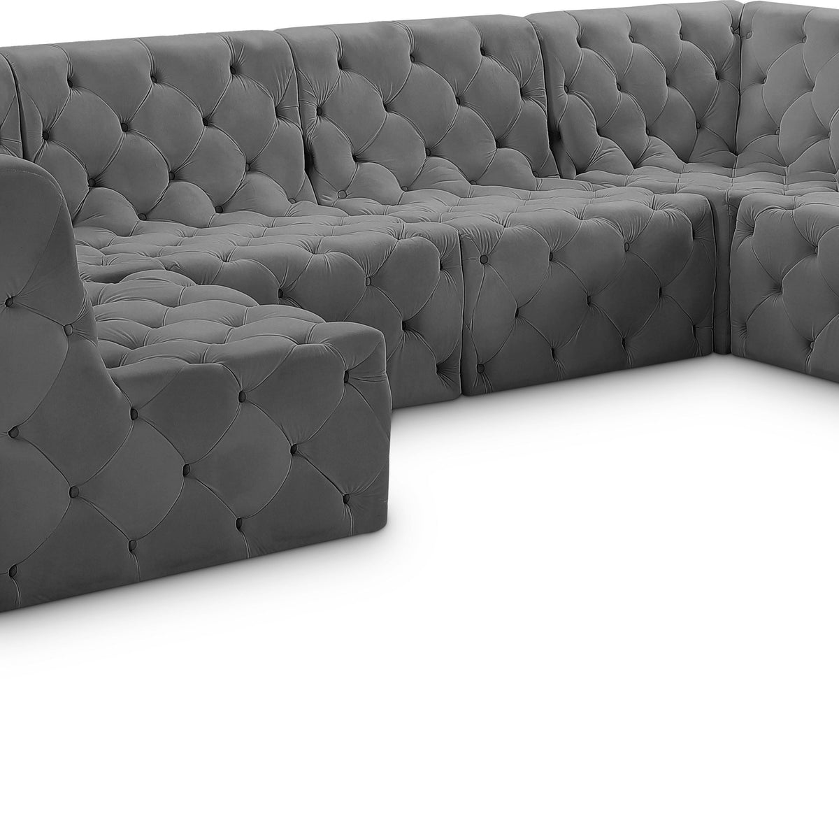 Tuft - Modular Sectional 6 Piece - Velvet | Meridian Furniture – Home ...