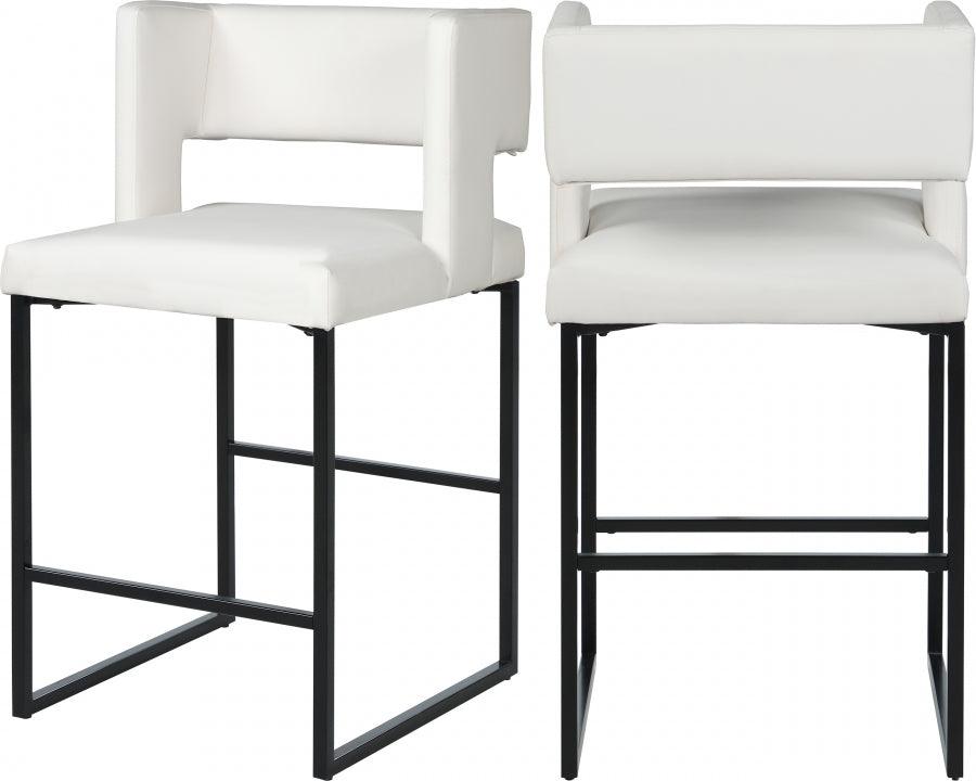 Caleb Faux Leather Counter Stool -Set Of Velvet | Meridian Furniture ...