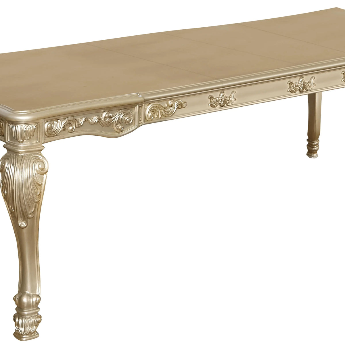 Miranda Transitional Style Dining Table In Gold Finish Wood | Cosmos ...