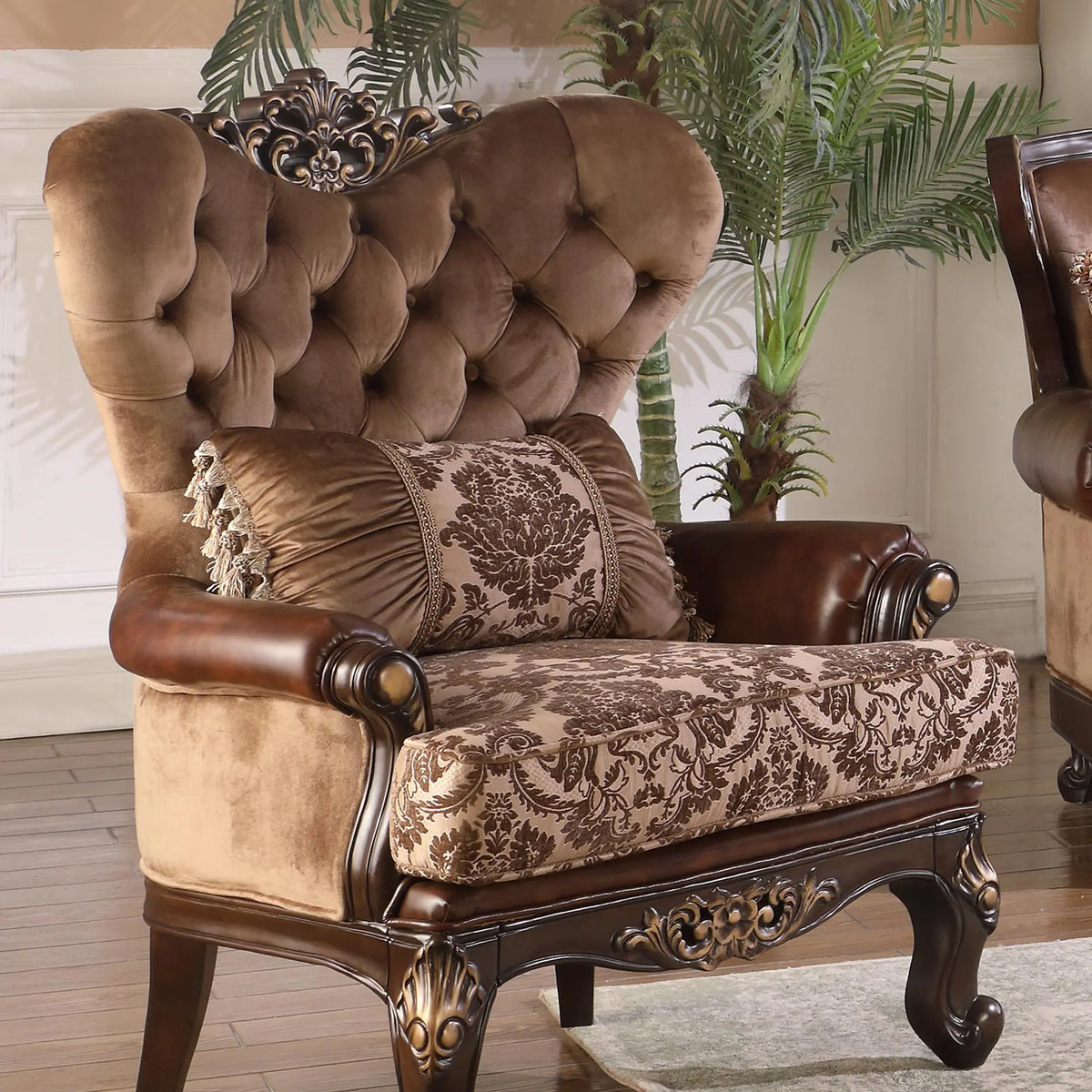 Phoenix Transitional Style Chair In Cherry Finish Wood | Cosmos – Home ...