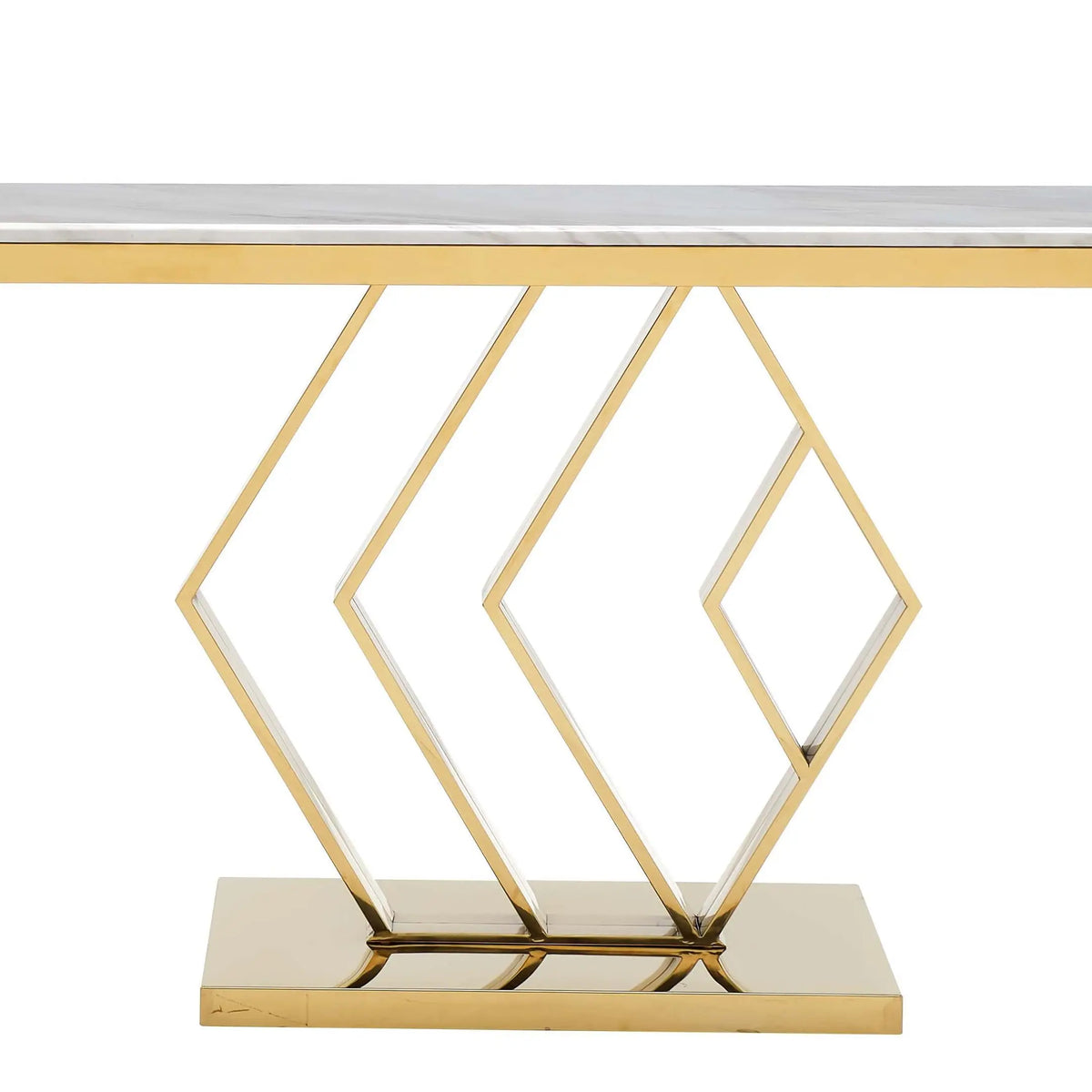 Gamila Modern Style Marble Console Table With Metal Base | Cosmos ...