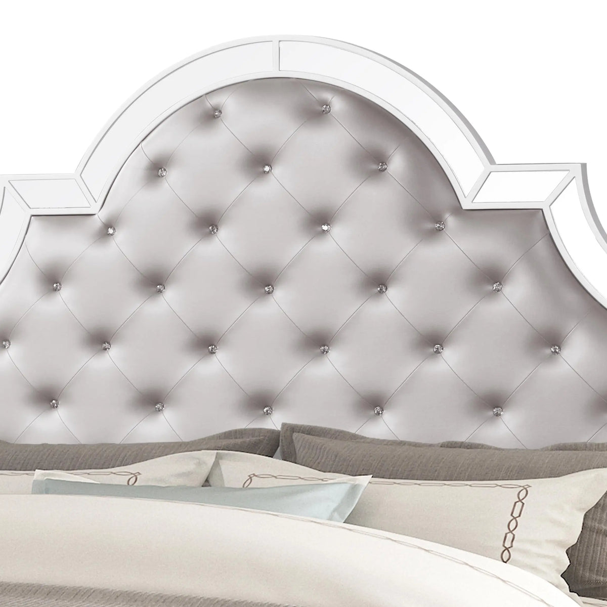 Grand Gloria Contemporary Style Queen Bed In White Finish Wood | – Home ...