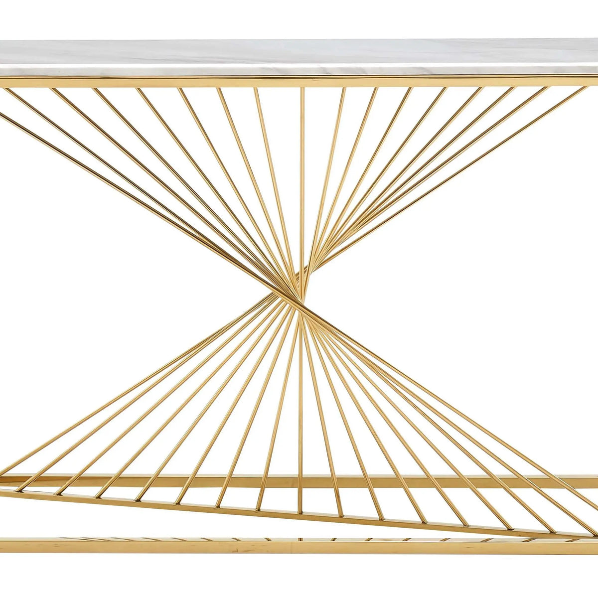 Layla Modern Style Marble Console Table With Metal Base | Cosmos – Home ...