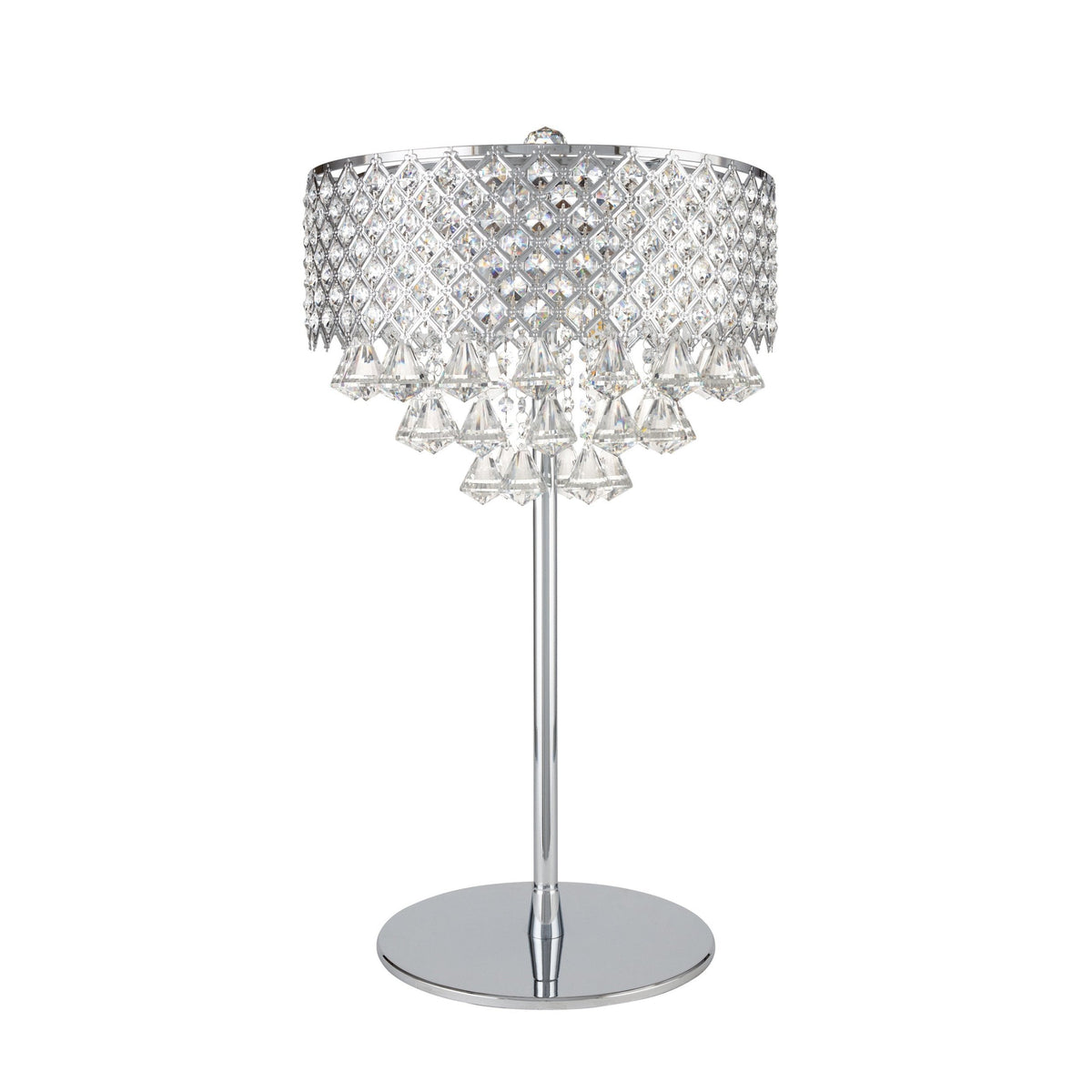 Grand Chrome Table Lamp // 6 Light | Finesse Furniture – Home Elegance USA