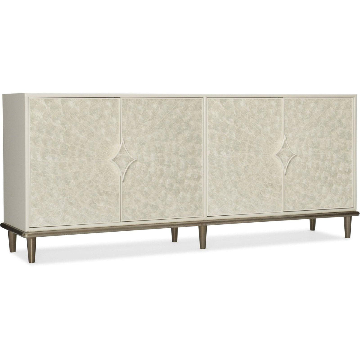 Melange Capiz Shell TV Console in Cream – Hooker – Home Elegance USA