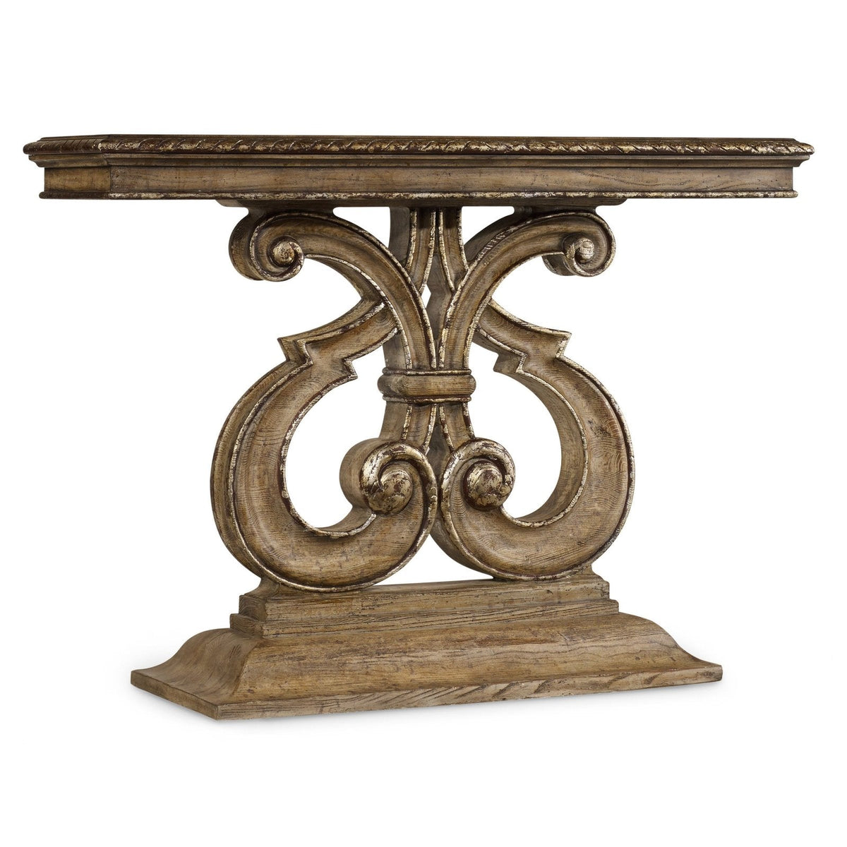 Melange Console Table Light Wood Gold Tipped – Hooker – Home Elegance ...