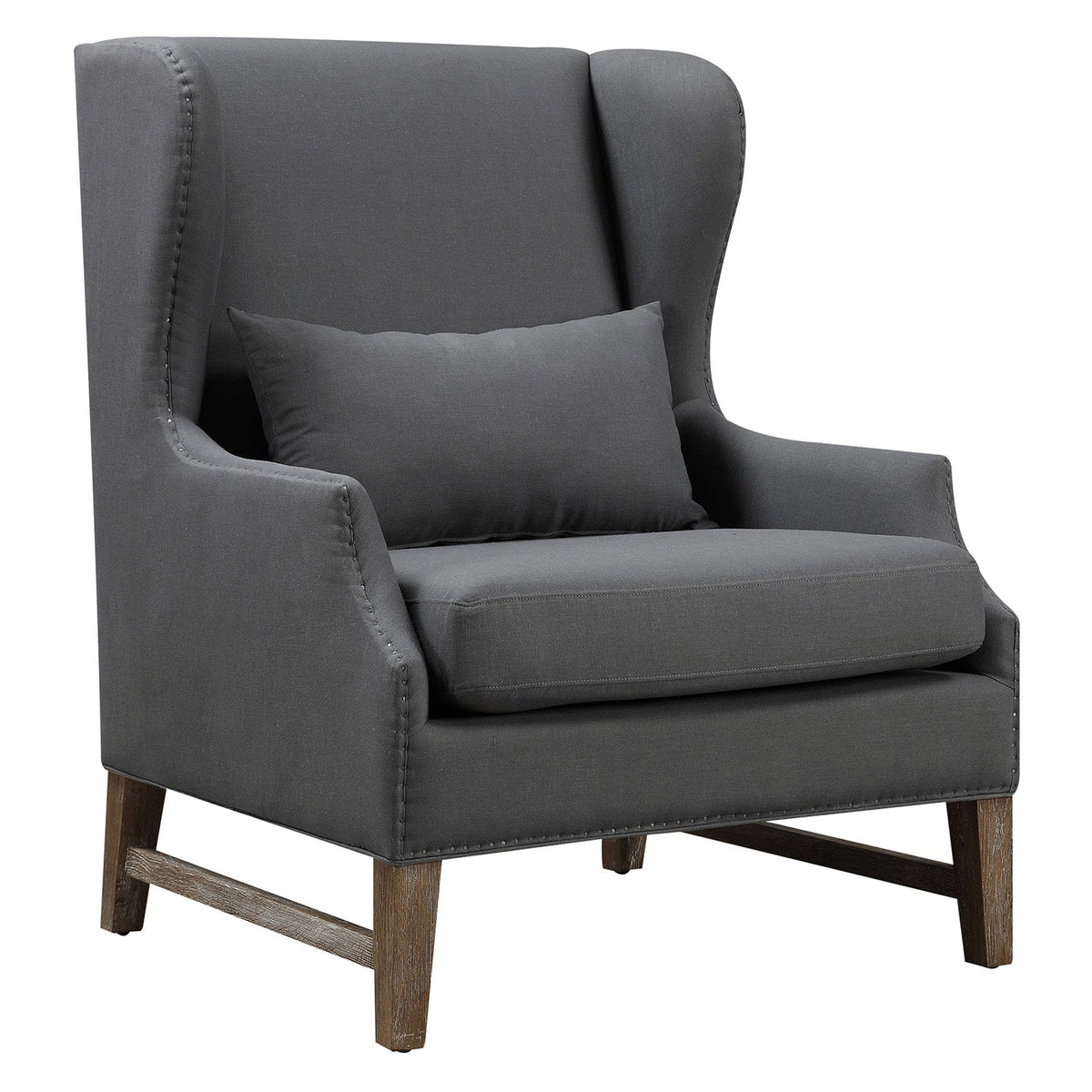Devon Linen Wing Chair | TOV – Home Elegance USA