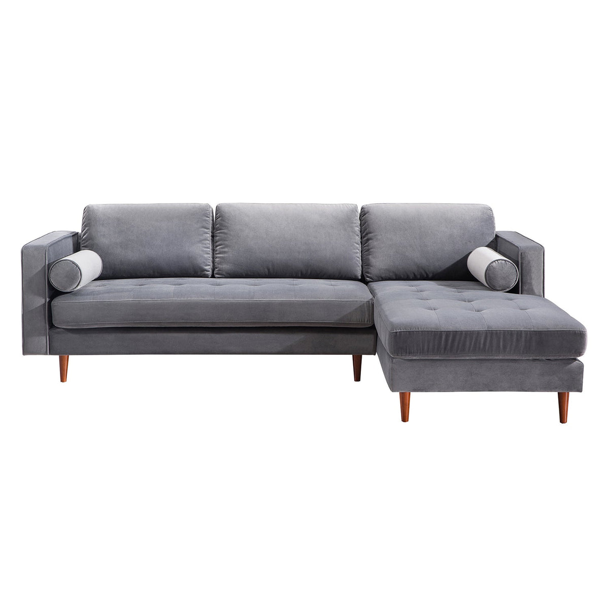 Como Velvet Right Arm Sectional Sofa | TOV – Home Elegance USA