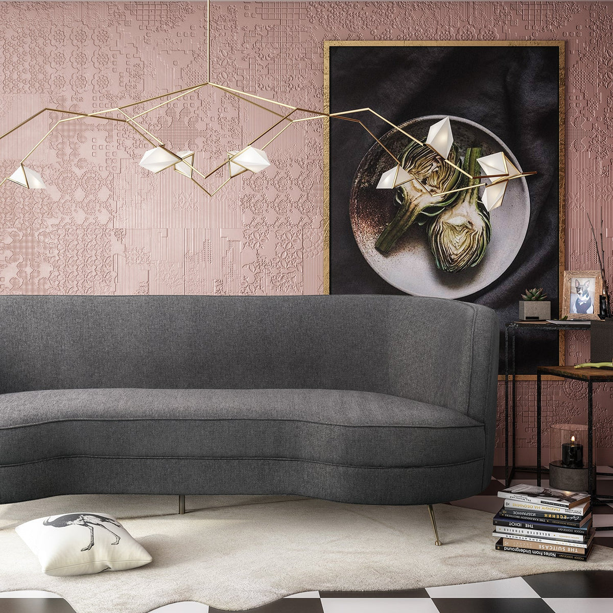 Flare Tweed Sofa | TOV – Home Elegance USA