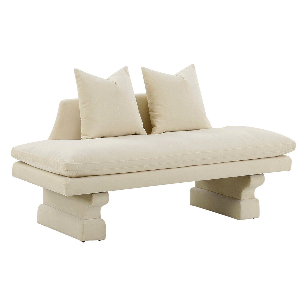 Hyde Velvet Pedestal Sofa | TOV – Home Elegance USA