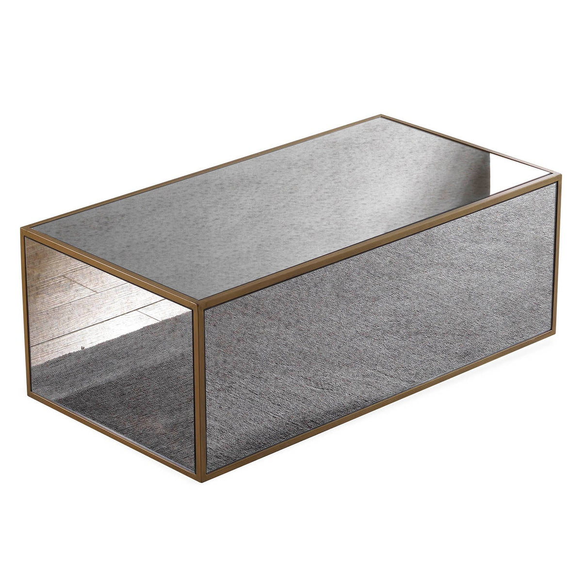 Lana Mirrored Coffee Table | TOV – Home Elegance Furniture