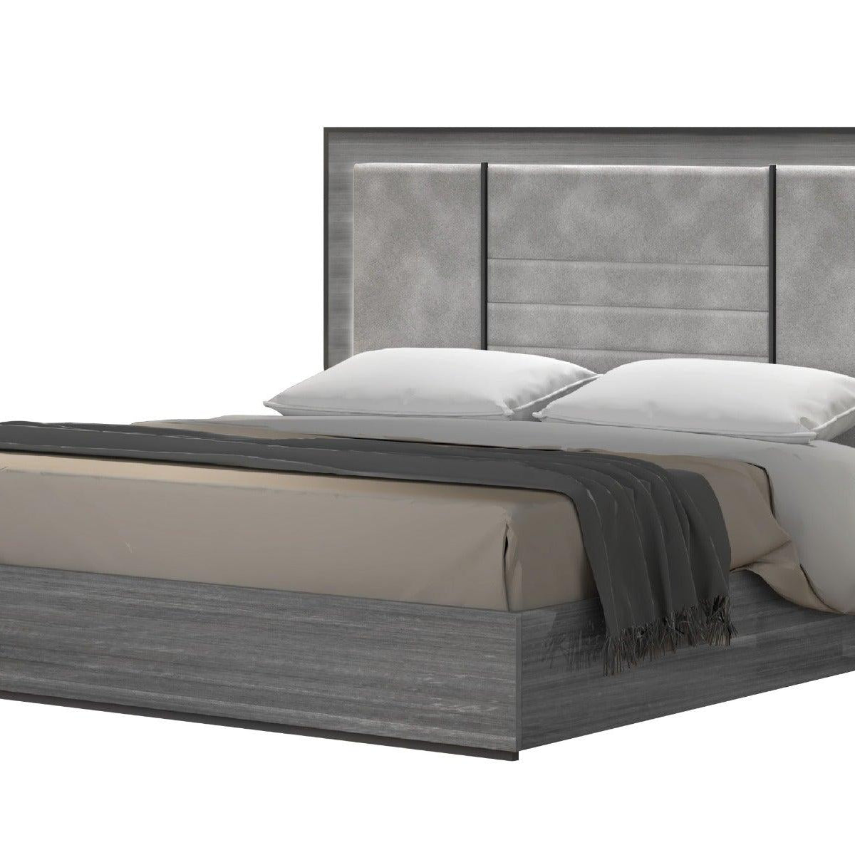 Blade Queen Bed In Grey - 17450Q | J&M – Home Elegance USA