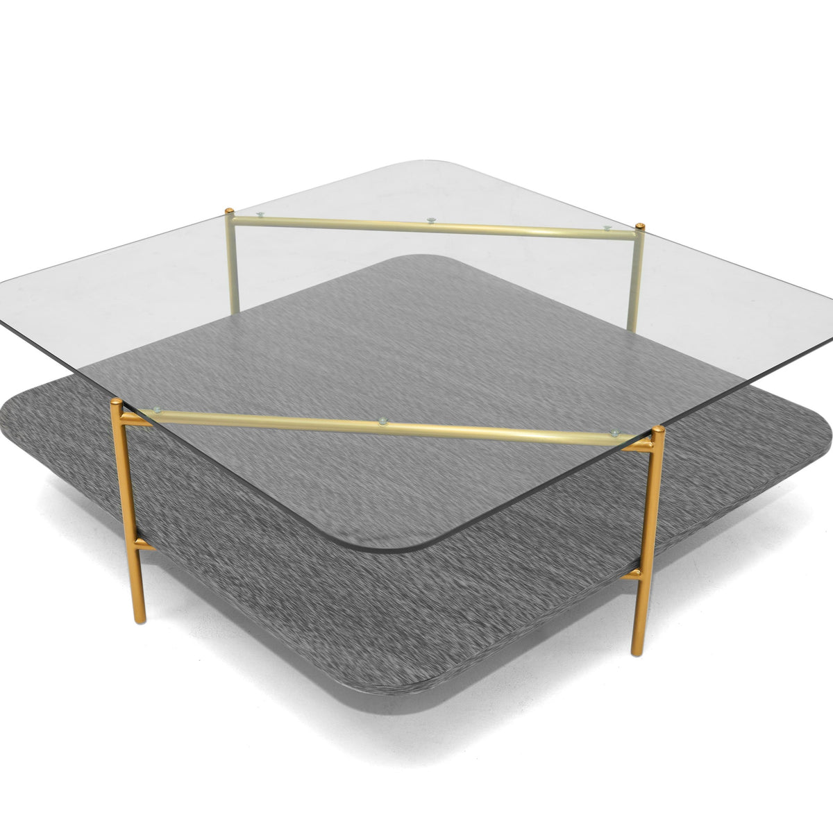 Modrest Cari - Glam Gold + Glass Coffee Table – Home Elegance USA