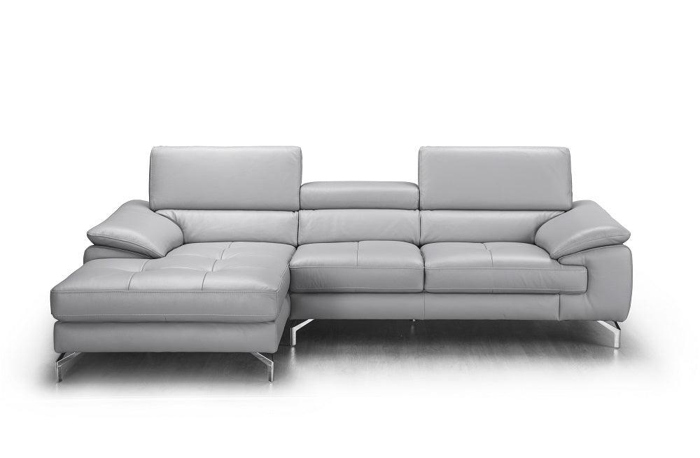 Liam Premium Leather Sectional In Left Hand Facing Chaise - 18273-Lhfc ...