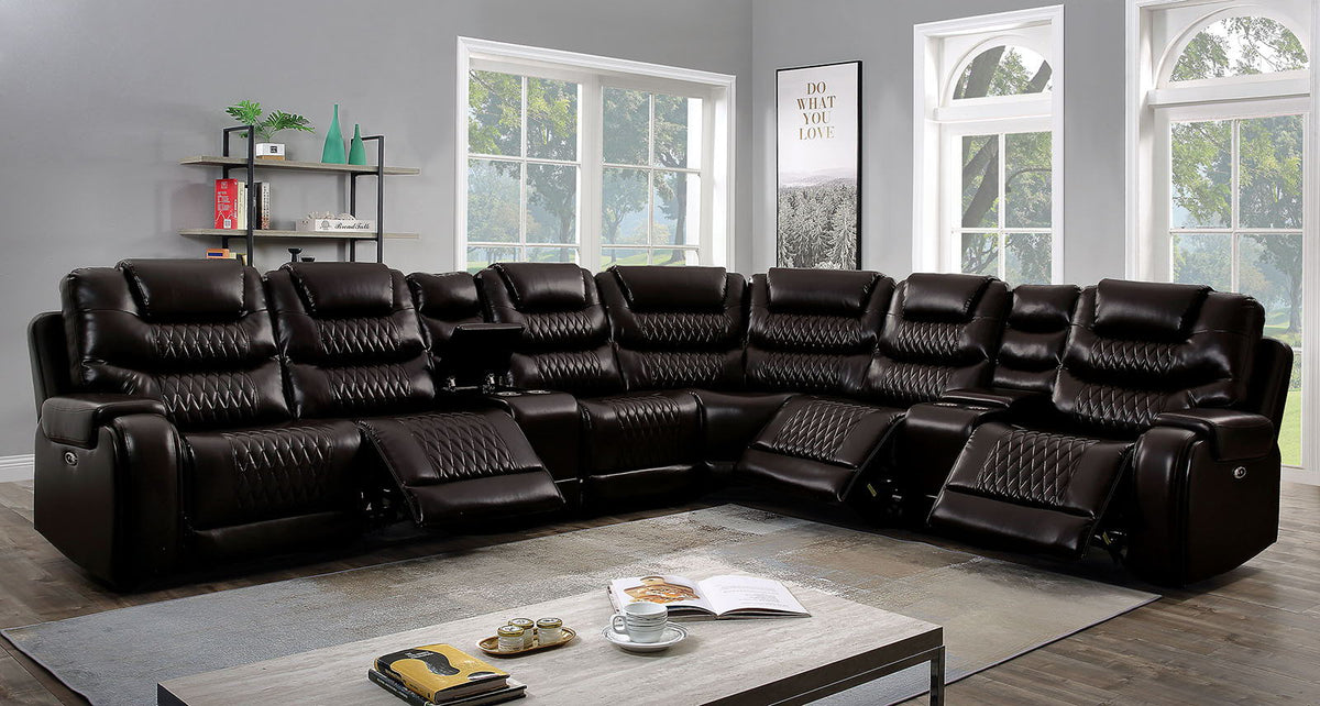 Mariah - Power Sectional + Power Recliner – Home Elegance USA