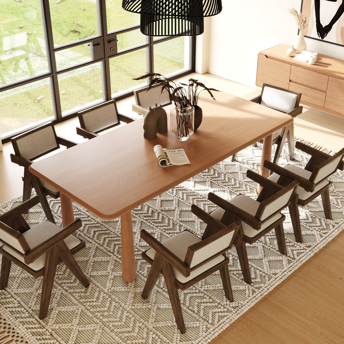 Modrest Rhea - Modern 87" Natural Acacia Rectangular Dining Table | VIG ...