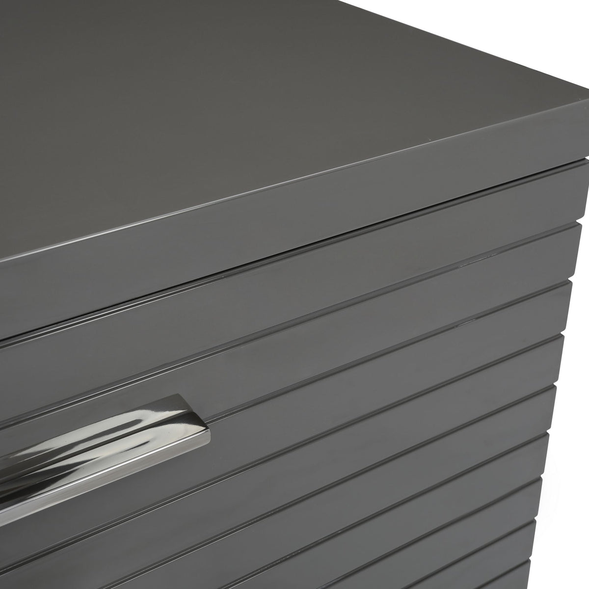 Modrest Splendor - Grey High Gloss Slatted Dresser – Home Elegance ...