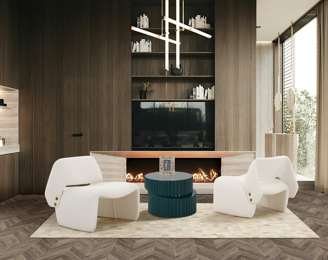 Modrest - Tristan Modern Off White Fabric Accent Chair – Home Elegance USA